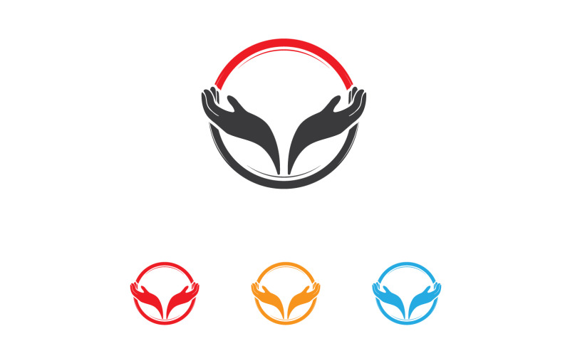 Hand Hope help health logo vector template v15