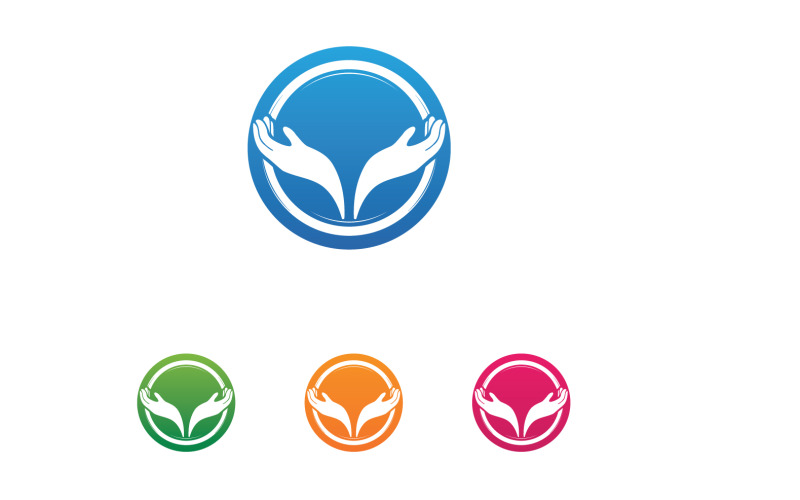 Hand Hope help health logo vector template v22