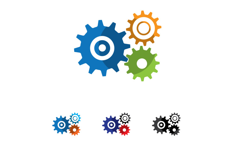 Gear machine industry logo tempplate design vector v5