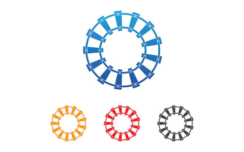 Train track railway design element template v10