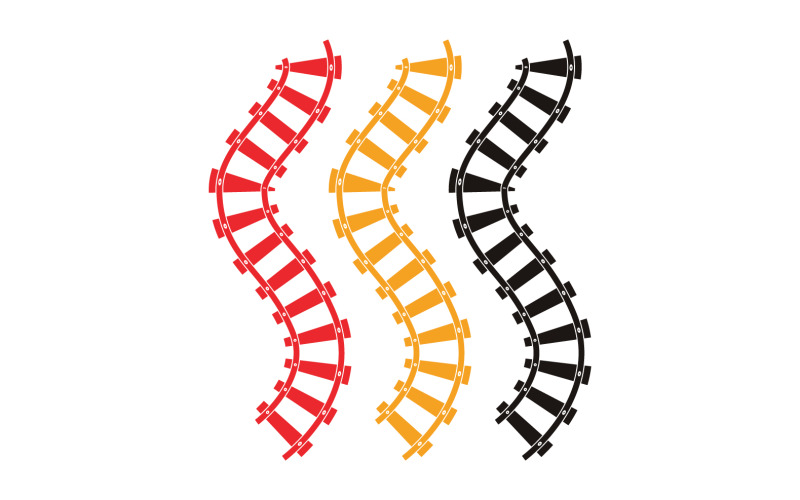 Train track railway design element template v3