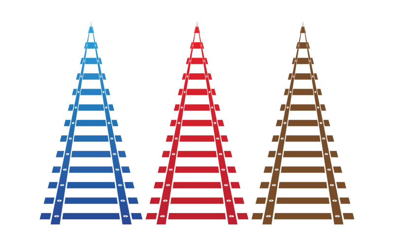 Train track railway design element template v6