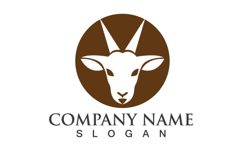 Goat animal logo template vector v1 #334020 - TemplateMonster
