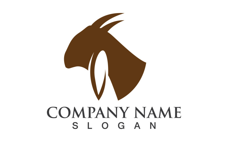 Goat animal logo template vector v3 #334022 - TemplateMonster