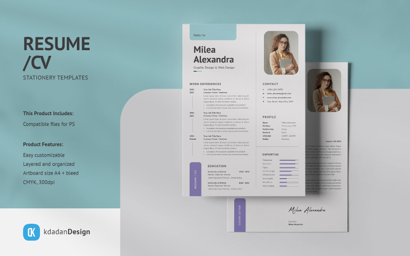Resume/CV PSD Design Templates Vol 173 - TemplateMonster