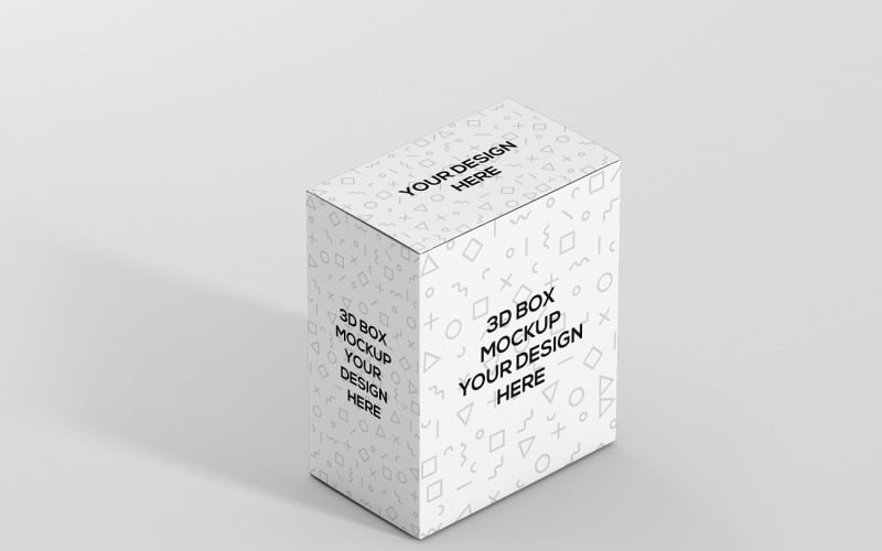 High Rectangle Big Size Box Mockup 3 - TemplateMonster