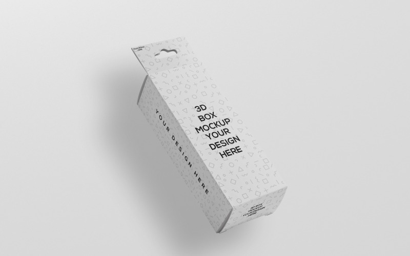 Medium Size Rectangle Box With Hanger Mockup 3