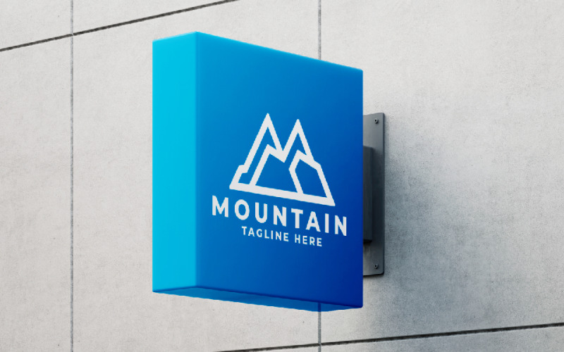 Mountain Tech Letter M Pro Logo Template - TemplateMonster