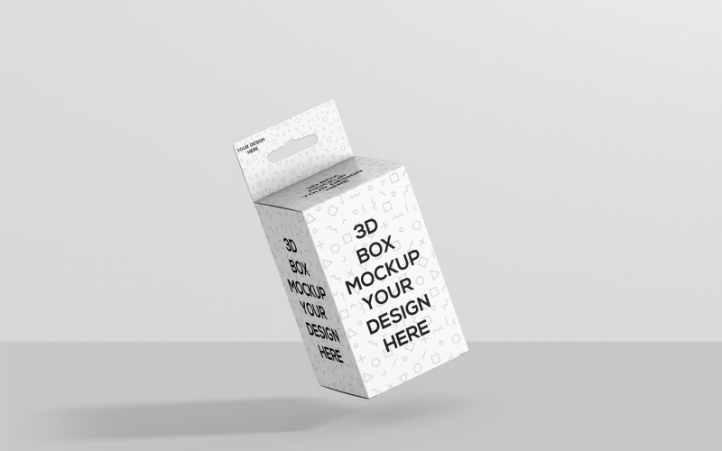 Rectangle Small Size Box With Hanger Mockup 2