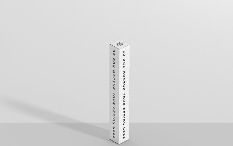 Slim High Rectangle packaging Box Mockup 3 - TemplateMonster