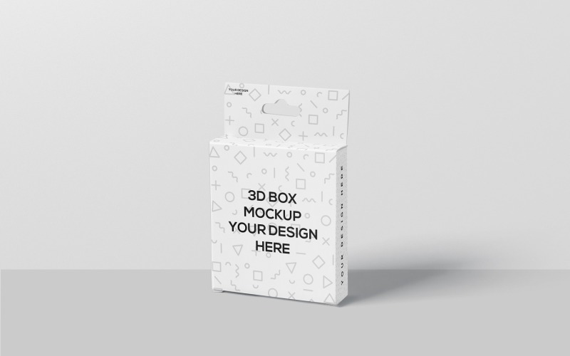 Slim Square Box With Hanger Mockup 2 - TemplateMonster