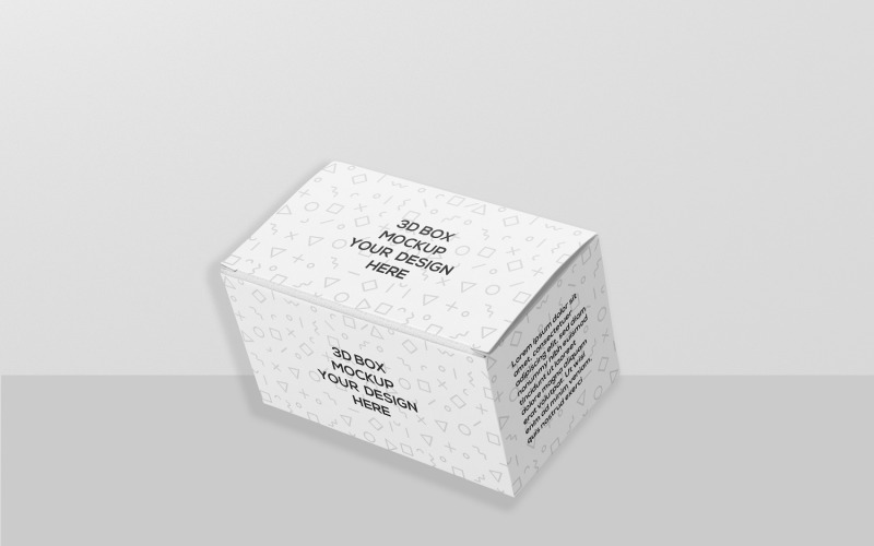 Wide Rectangle Box Mockup 4 #334612 - TemplateMonster