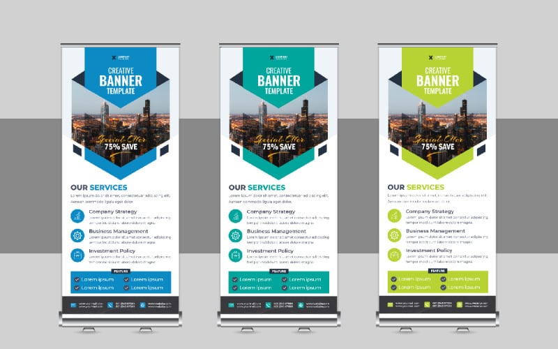 Corporate Roll Up Banner, X Banner, Standee, Pull Up Design Layout for ...