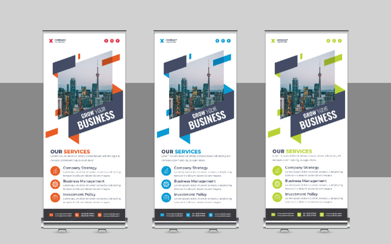 Modern Roll Up Banner, X Banner, Standee, Pull Up Design for ...