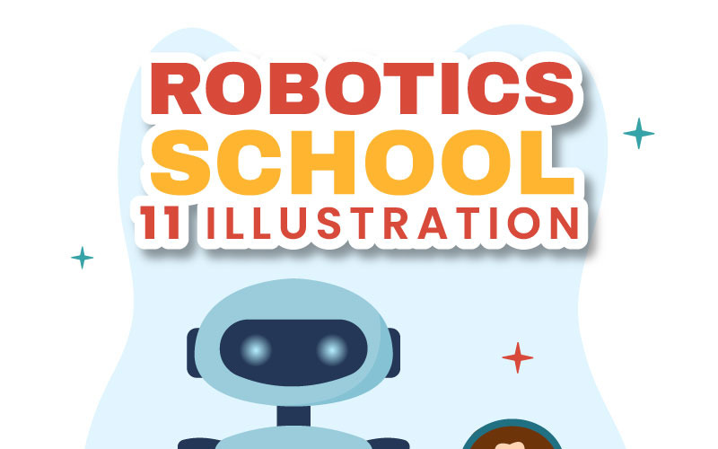 11 Robotics School Illustration #334719 - TemplateMonster