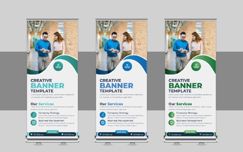 Creative Roll Up Banner Design, X Banner, Standee, Pull Up Design