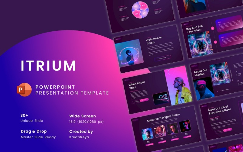 ITRIUM-NFT İş PowerPoint Sunumu #335080 - TemplateMonster