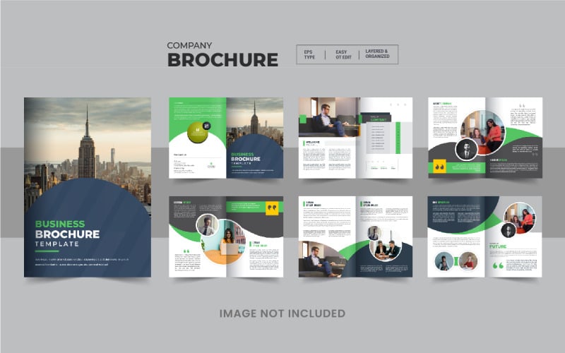 Brochure moderna design creativo. Modello multiuso con copertina, retro ...