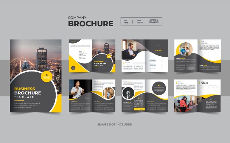 Brochure design creativo. Modello multiuso con copertina, retro e ...