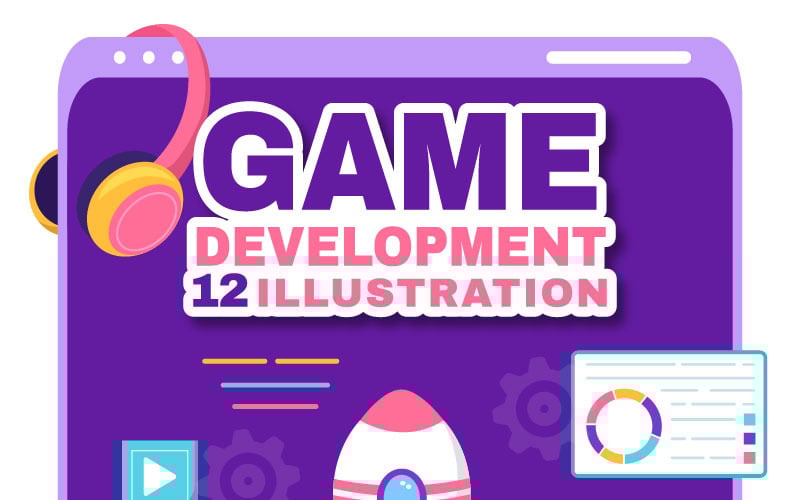 12 Video Game Development Illustration - TemplateMonster