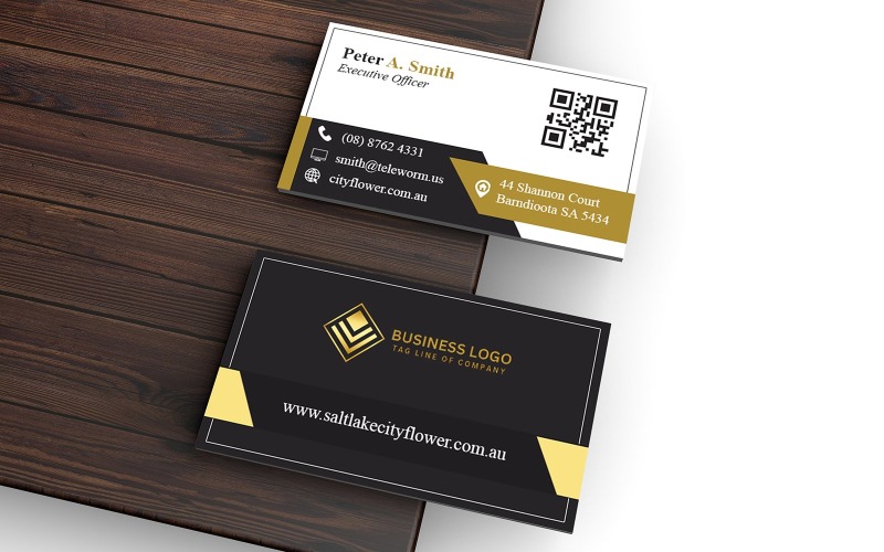 Visiting Card Template for companies - TemplateMonster