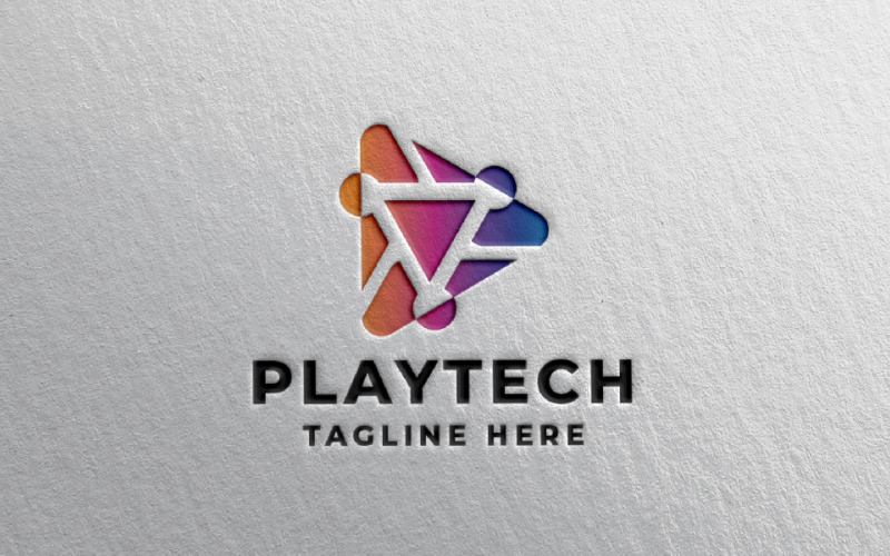 Play Tech Media Pro Logo Template #335493 - TemplateMonster