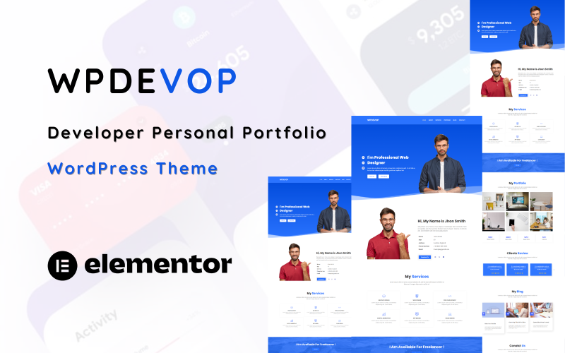 WPDEVOP - Personal Portfolio One Page WordPress Theme