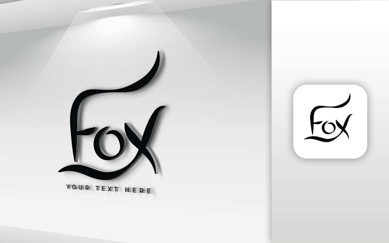 Design de logotipo da letra do nome FOX - Identidade da marca