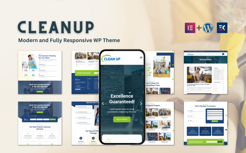 Clean Up - Tema de WordPress para servicio de limpieza