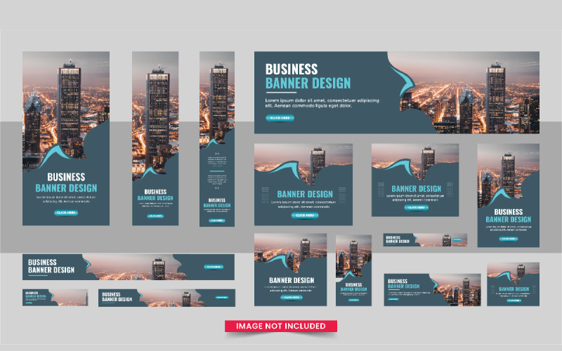 Business Web banner Bundle or Social Media Post Banner design Layout