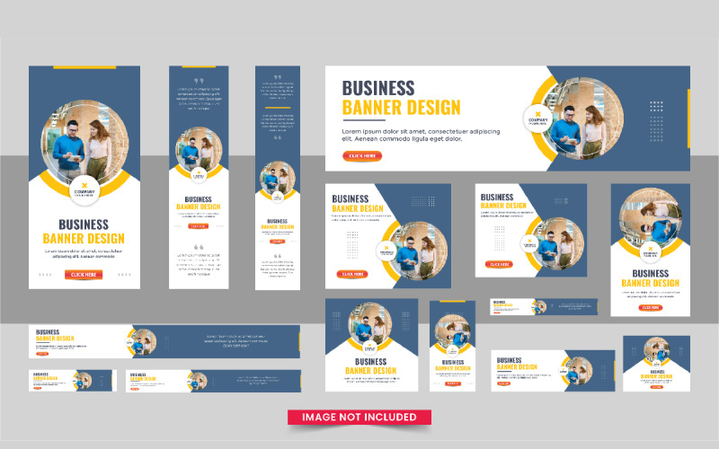 Business Web banner Bundle or Social Media Post Banner design Template