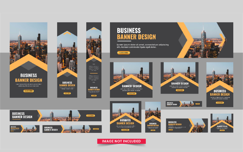 Business Web banner Bundle or Social Media Post Banner set Layout