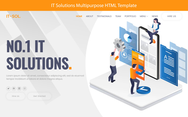 IT-Sol: Technology & IT Solutions - Multipurpose Website Template