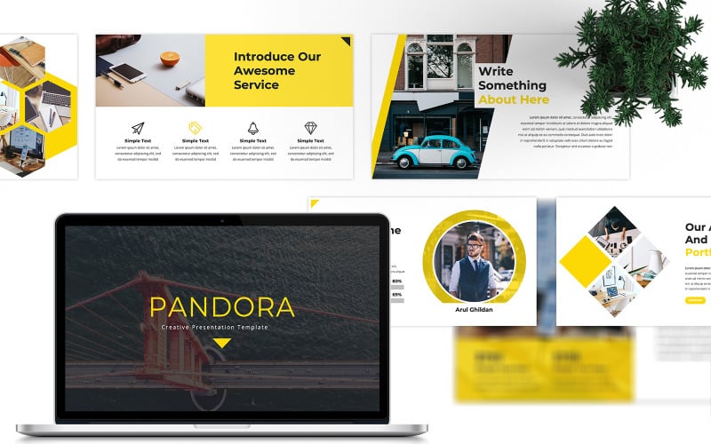 Pandora - Creative PowerPoint #336399 - TemplateMonster
