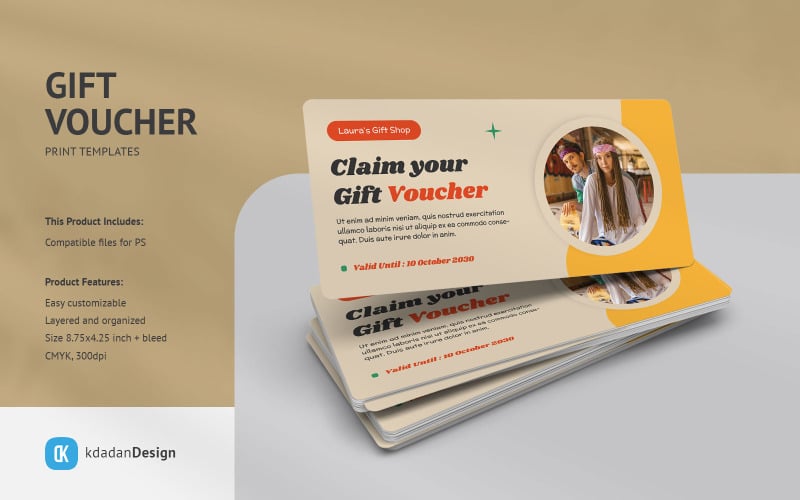 Gift Voucher PSD Templates Vol 091 #336598 - TemplateMonster
