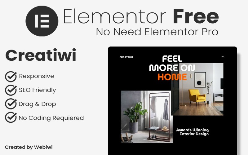 Creatiwi Elementor Template Kit #337078 - TemplateMonster