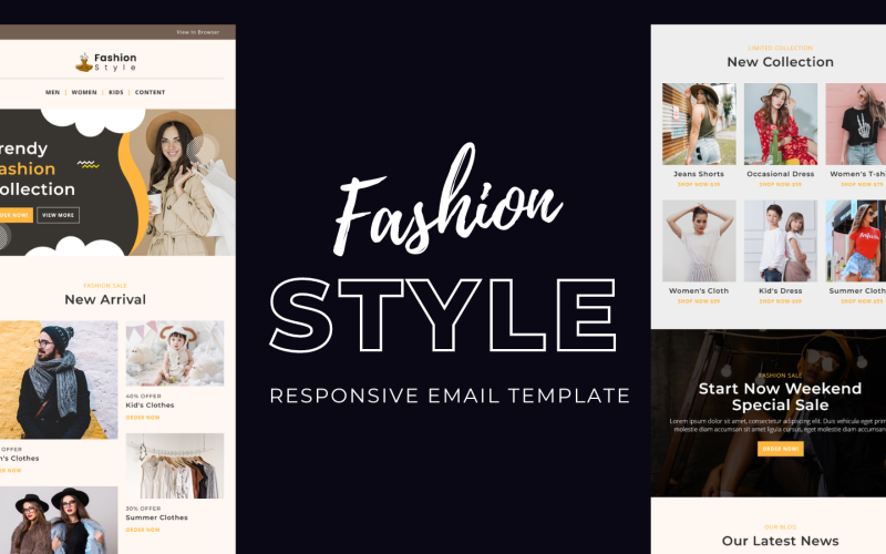 Estilo de moda: plantilla de correo electrónico de comercio electrónico
