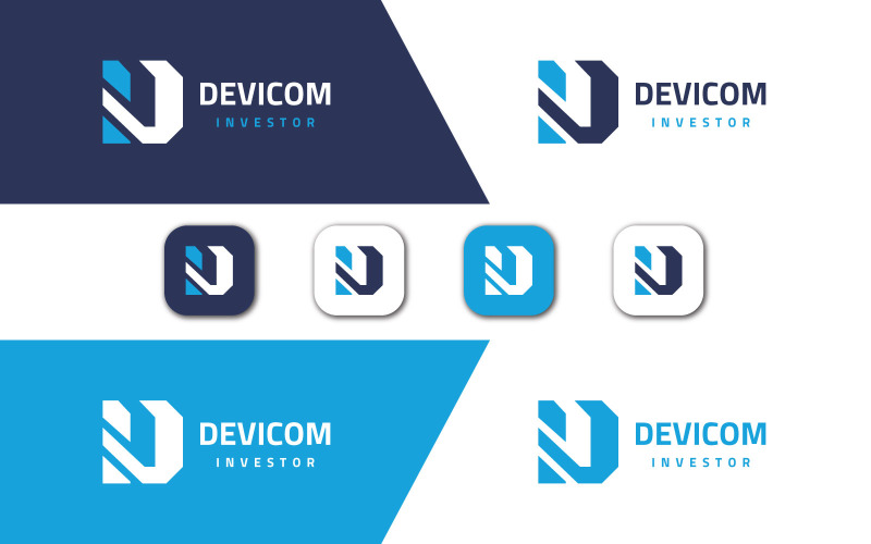 Devicom Investor Logo Design Template - TemplateMonster