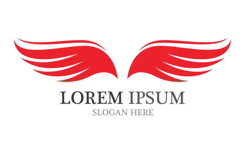 Falcon Wing Logo Template vector eps v3 - TemplateMonster