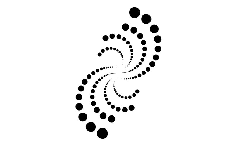 Halftone logo circle dots vector illustration v14