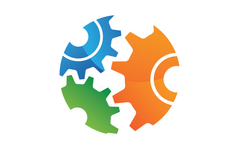 Icône d'engrenage Logo Template vecteur v13