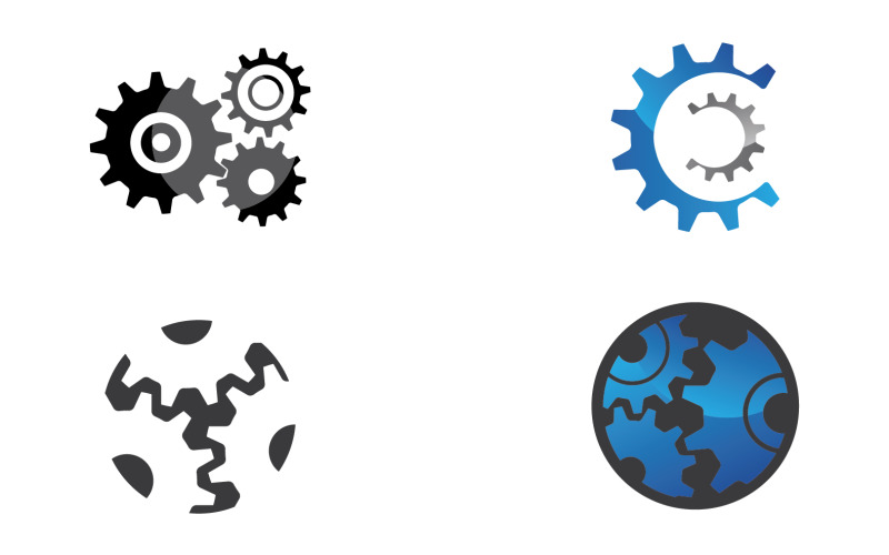 Icône d'engrenage Logo Template vecteur v24