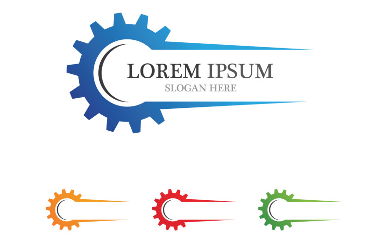 Icône d'engrenage Logo Template vecteur v2