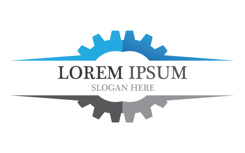 Icône d'engrenage Logo Template vecteur v4