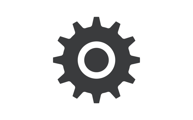 Icône d'engrenage Logo Template vecteur v8