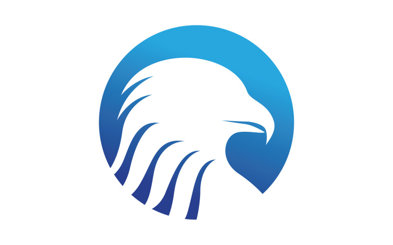 Tête daigle Logo Vector icon Template vecteur v24