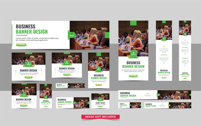 Modern Business Headline web banner or Vertical, horizontal and square ...