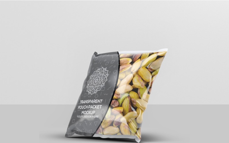 Pouch - Transparent Pouch Packet Mockup 6 - TemplateMonster