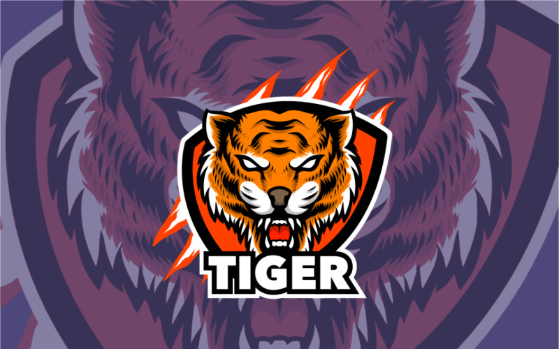 Tiger Mascot Logos Tiger Clipart Logo Cartoon Vector Tiger Image EPS