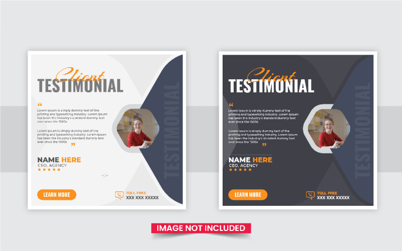 Customer feedback social media post design Layout